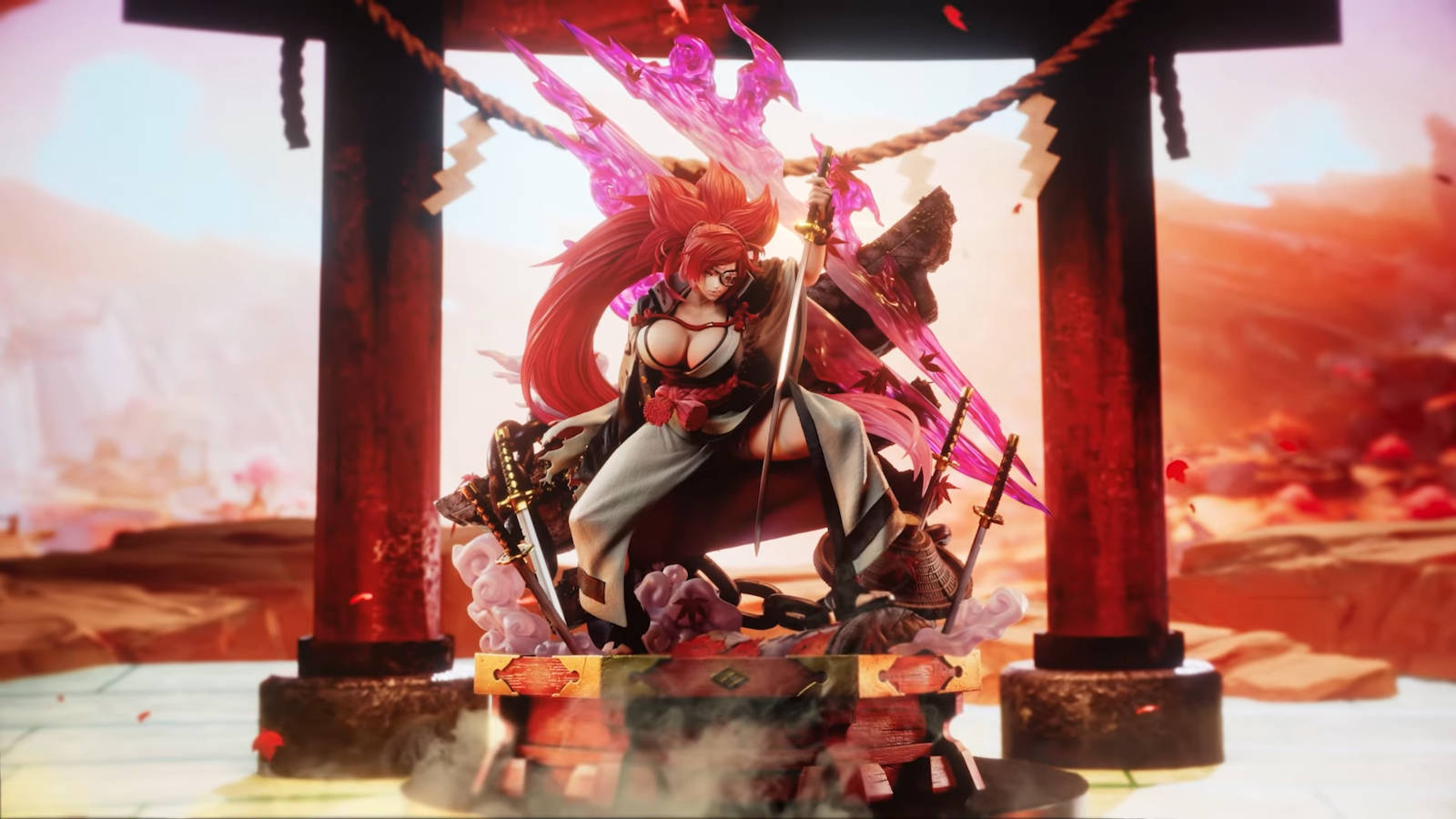 Sol Badguy, Ramlethal Valentine, and Baiken from Guilty Gear Strive to ...