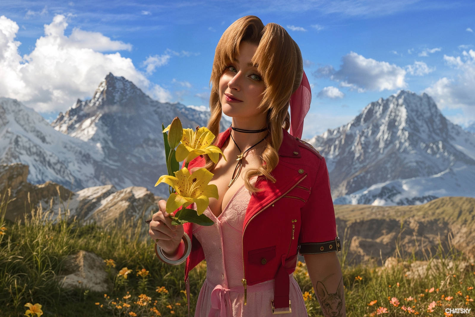Midgar Flower Girl: Cosplayer Becomes Aerith Gainsborough from Final ...