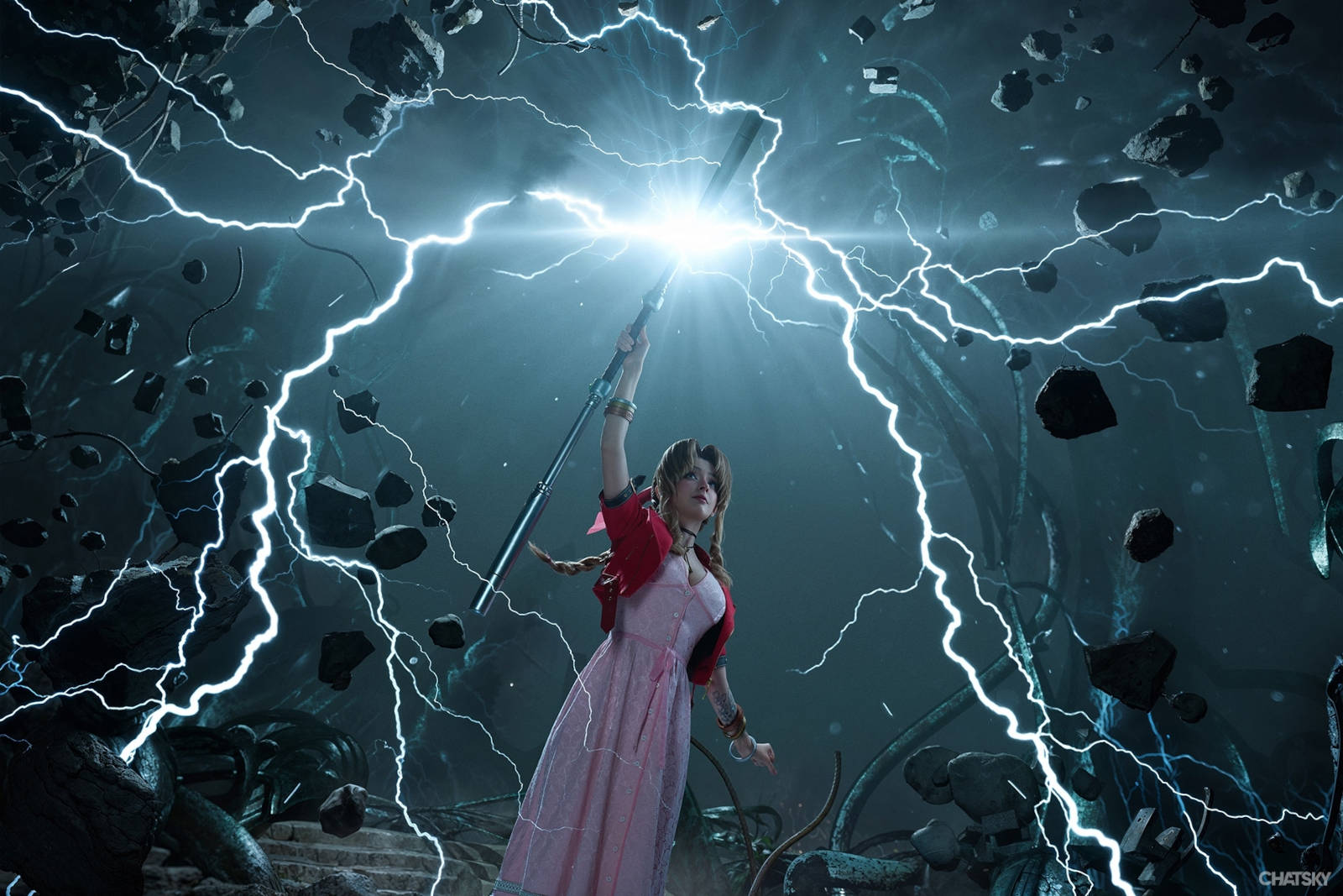 Midgar Flower Girl: Cosplayer Becomes Aerith Gainsborough from Final ...