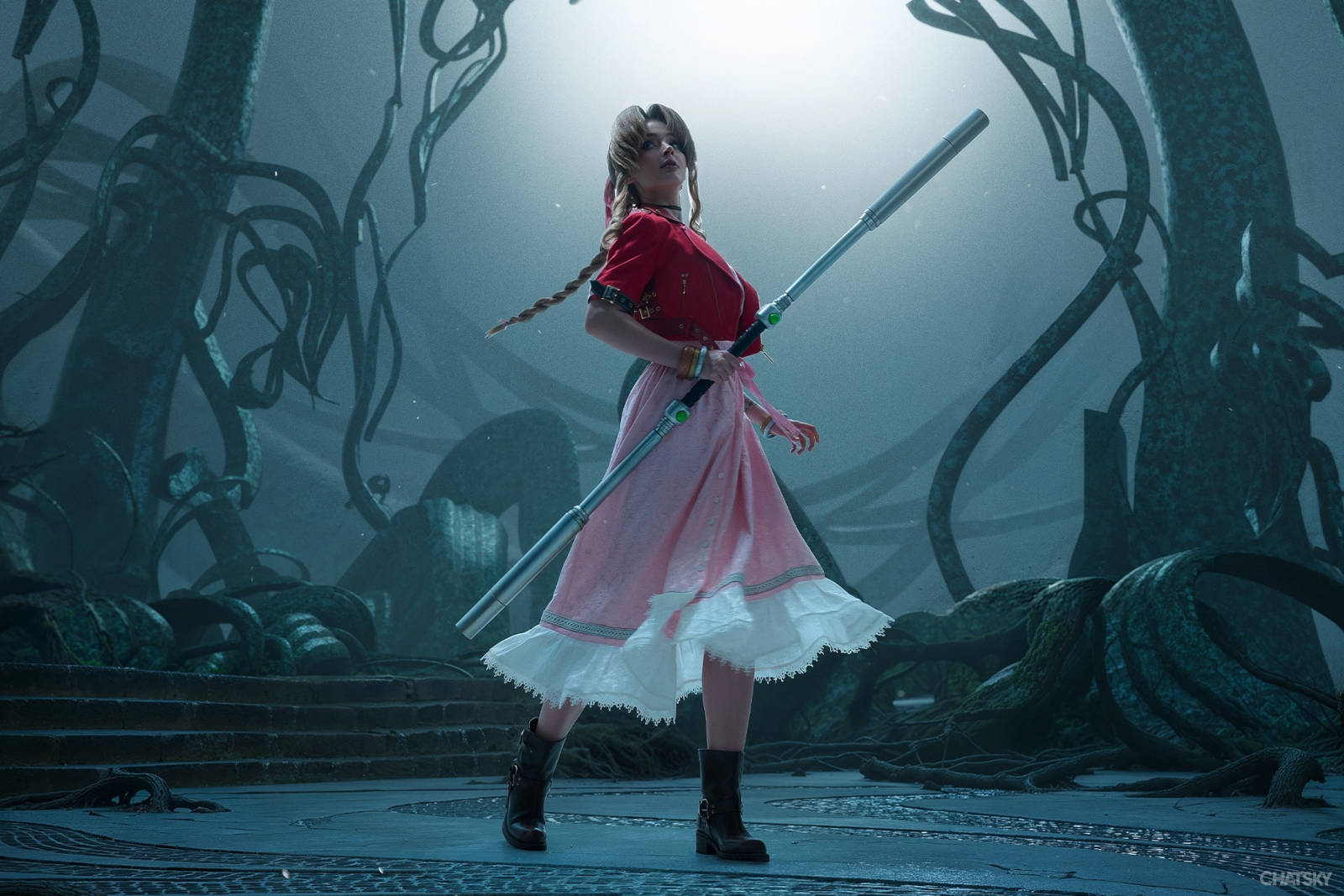 Midgar Flower Girl: Cosplayer Becomes Aerith Gainsborough from Final ...