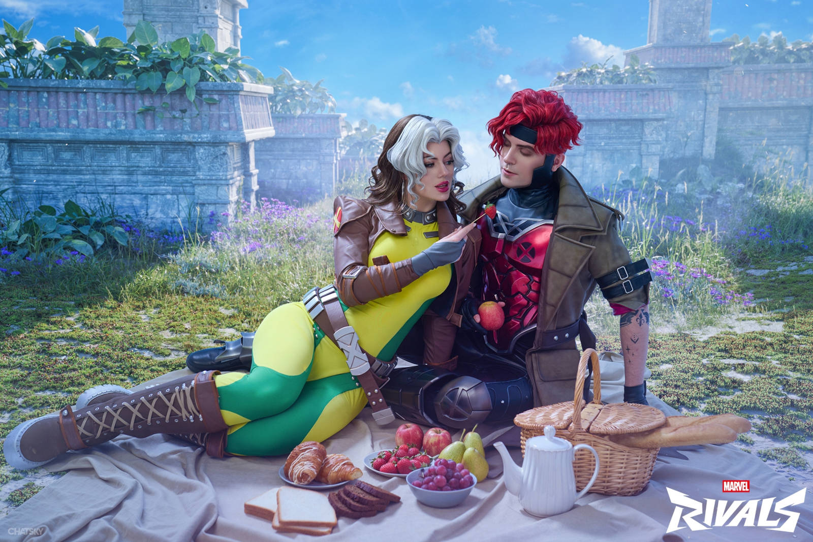 Sweet Couple: Cosplayers Bring Gambit and Rogue from Marvel Rivals to Life