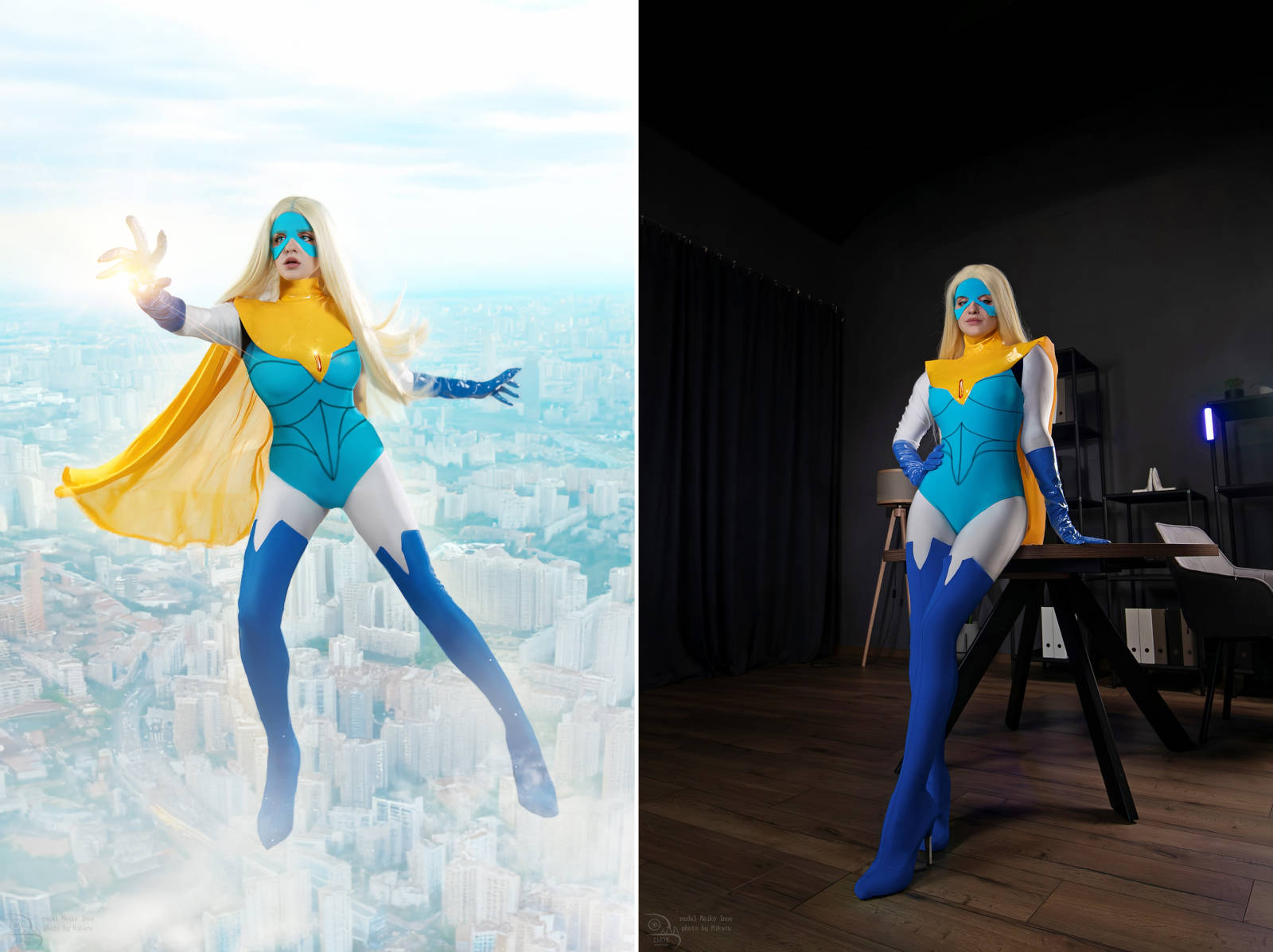Superheroine in Action: Model Reveals Blondie Blazer Cosplay from the ...