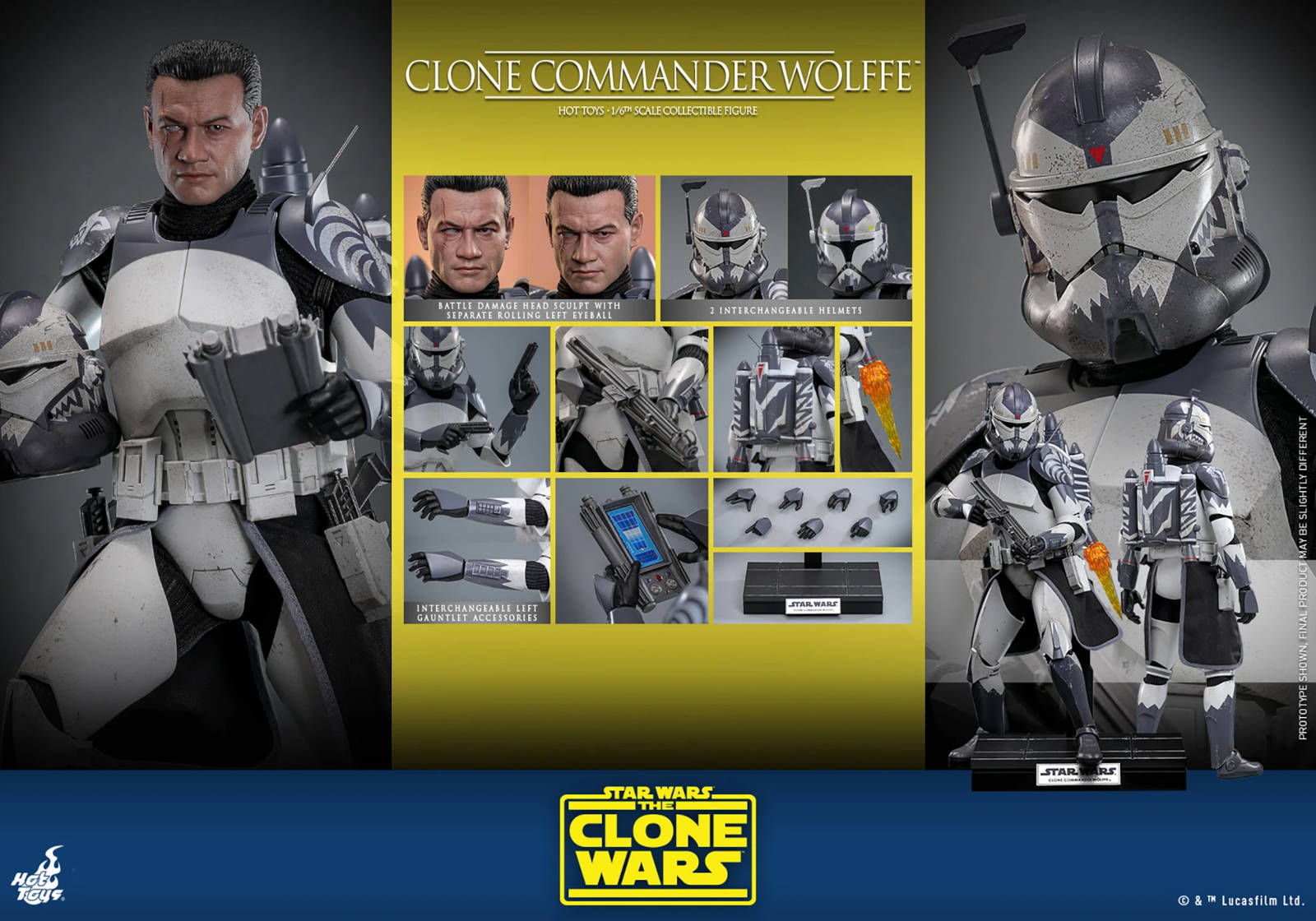 Hot Toys Unveils “Wolf” Clone Commander Figure from Star Wars: The ...