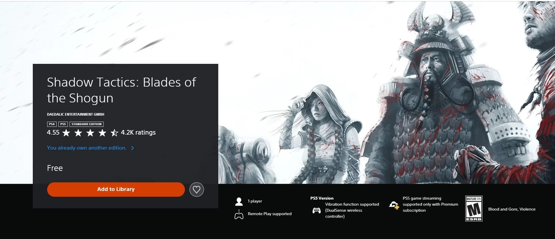 Sony revokes free Shadow Tactics copies two months later
