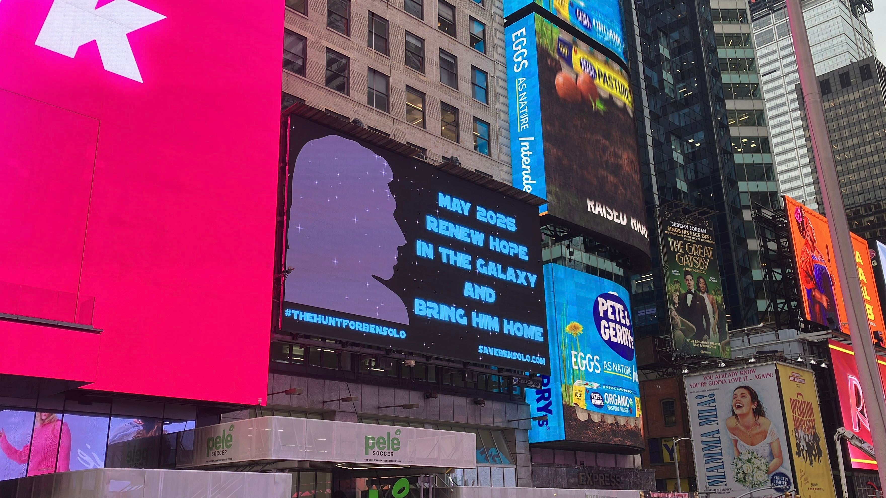 Star Wars Fans Fund New York Billboards to Bring Back Ben Solo