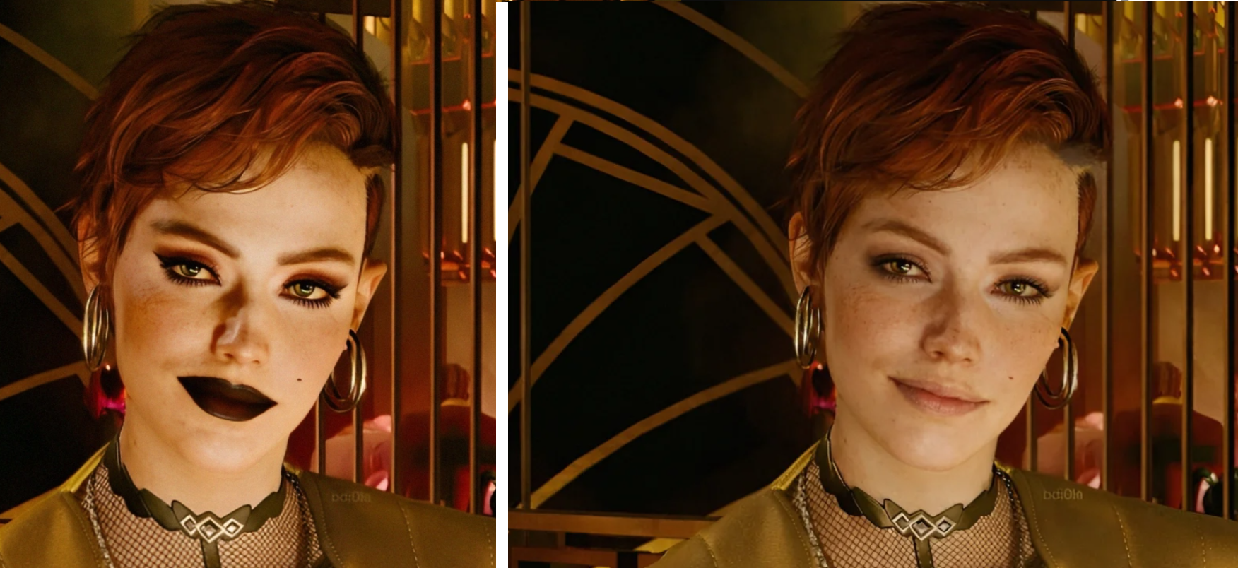 Panam and other Cyberpunk 2077 female characters shown without makeup