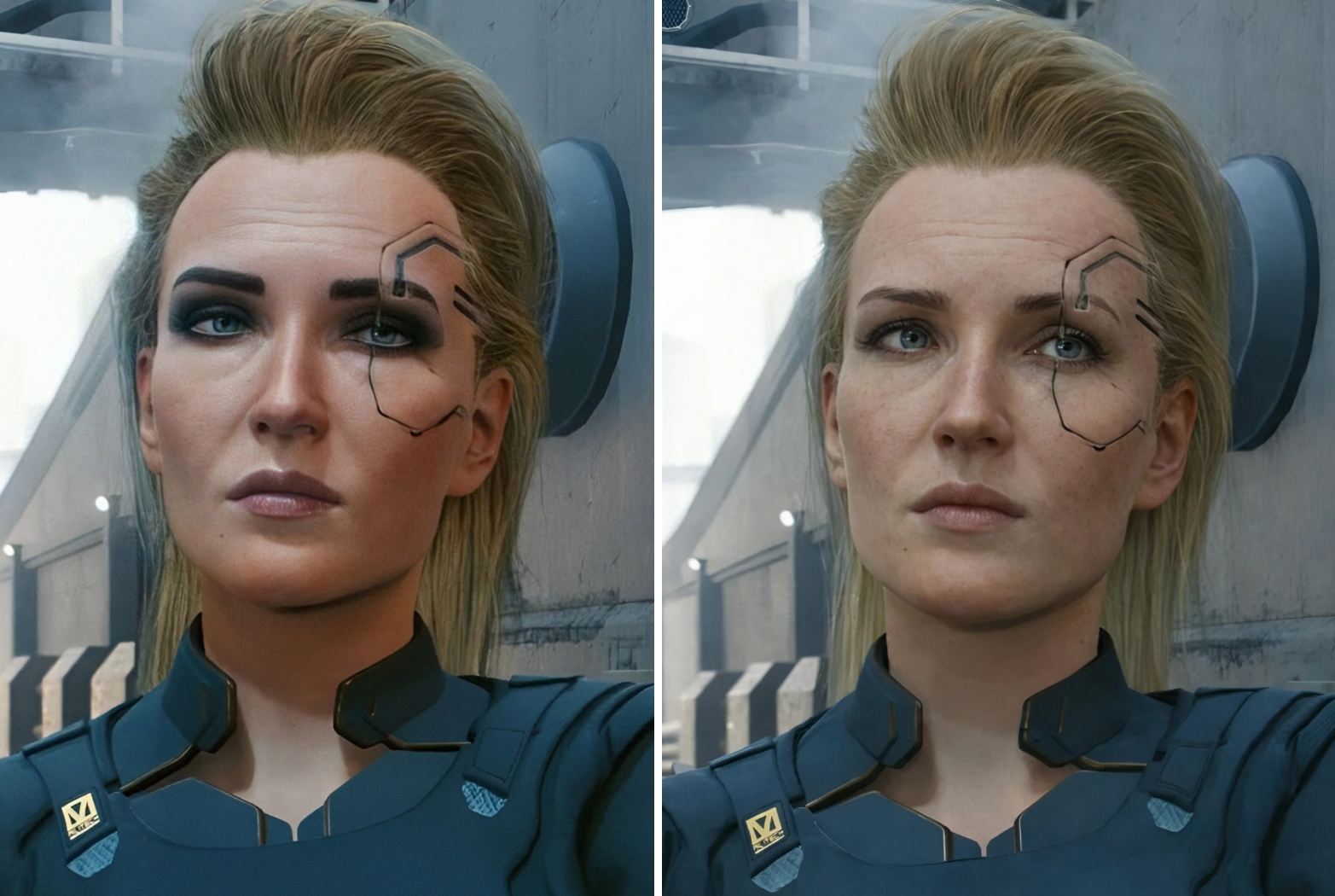 Panam and other Cyberpunk 2077 female characters shown without makeup